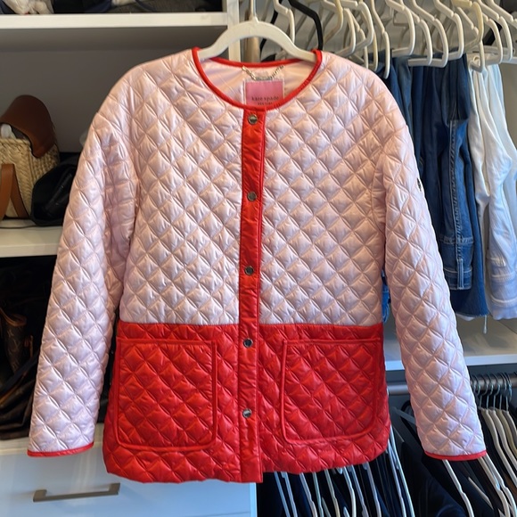 kate spade | Jackets & Coats | Kate Spade Color Block Quilted Jacket ...